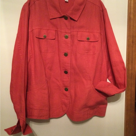 Charter Club | Jackets & Coats | Charter Club Linen Jean Jacket Size Xl ...